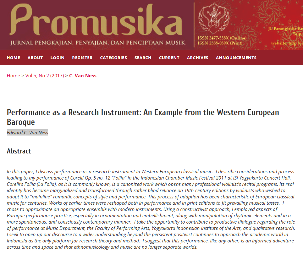 Performance as a Research Instrument: An Example from the Western ...